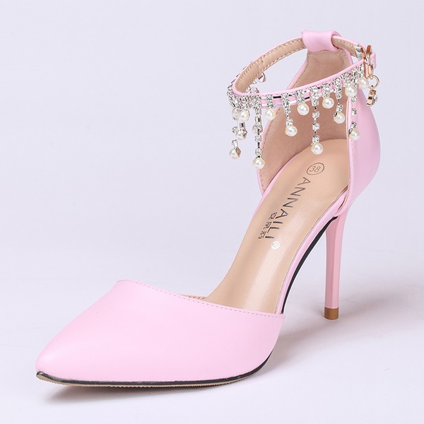 Women's Leatherette Stiletto Heel Closed Toe Pumps (047113568) - JJ's House