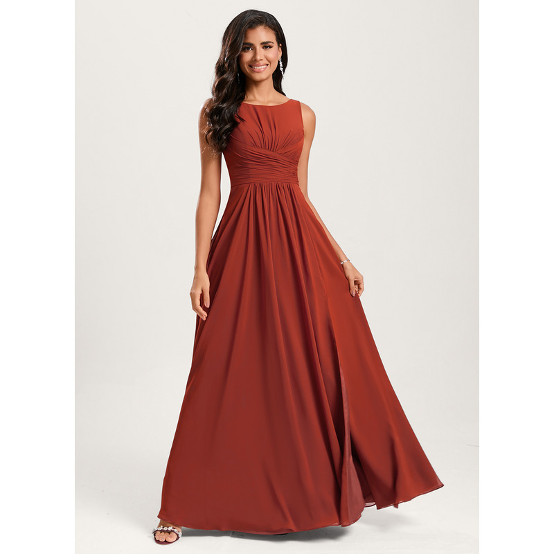 Mateea A-line Ruffle Chiffon Bridesmaid Dress | JJ's House